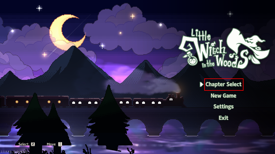 It is available through [Game Title - Chapter Select].