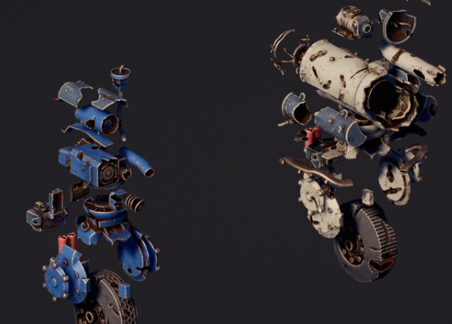 New Lightning & Riot-Foam wheel and their destruction pieces