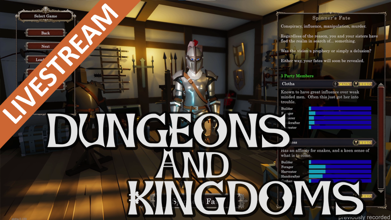 Dungeons and Kingdoms - Steam Strategy Fest Livestream - Sandbox Mode ...