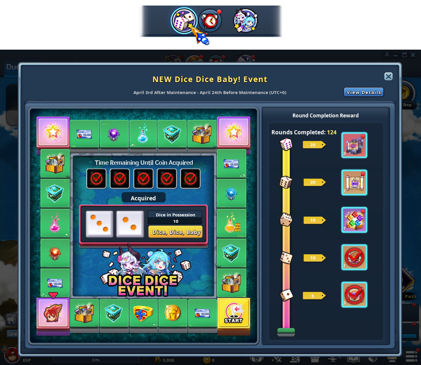 2. NEW Dice Dice Baby! Event In Progress (April 3rd After Maintenance ...