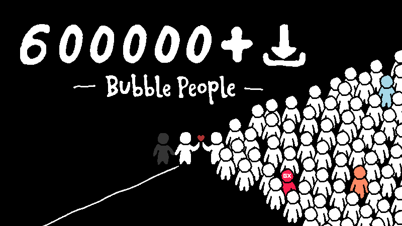 Bubble People - Over 100,000 players on GX.games, 600,000 players in total, - Steam News