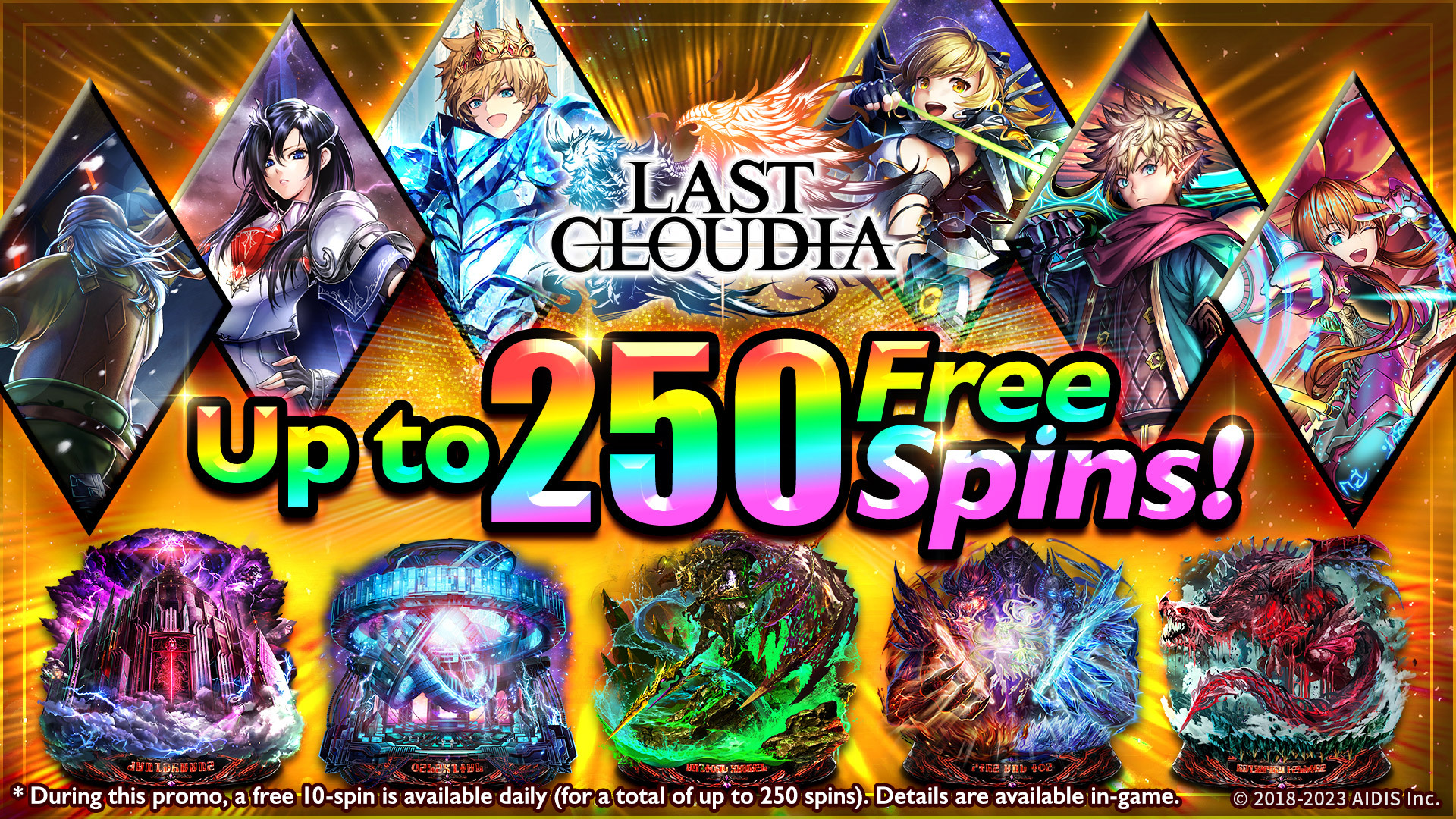 This is a free 10-spin gacha that you can spin once per day. You can ...