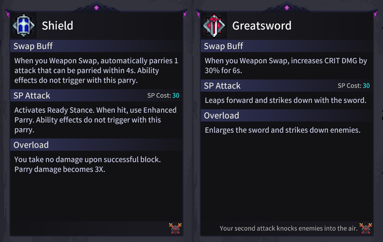 The Shield's swap buff was created with the intention of parrying by ...