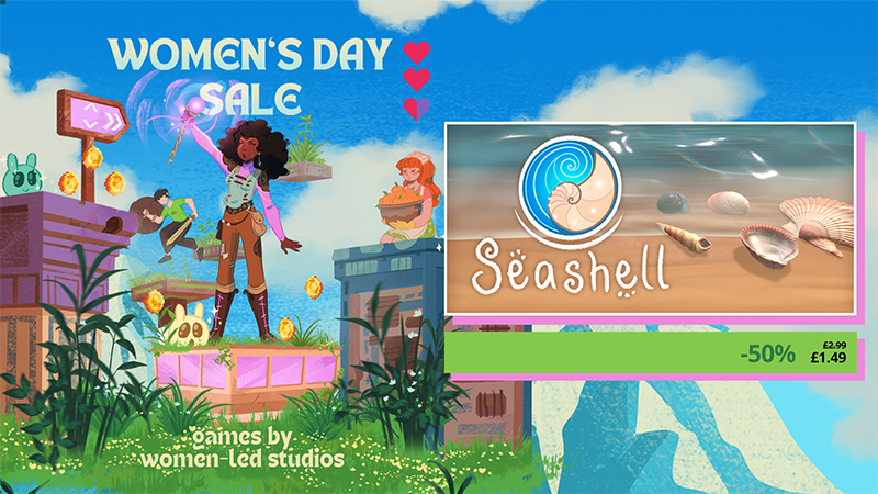 Seashell - Developer Livestream for the Women's Day Sale! - Steam News
