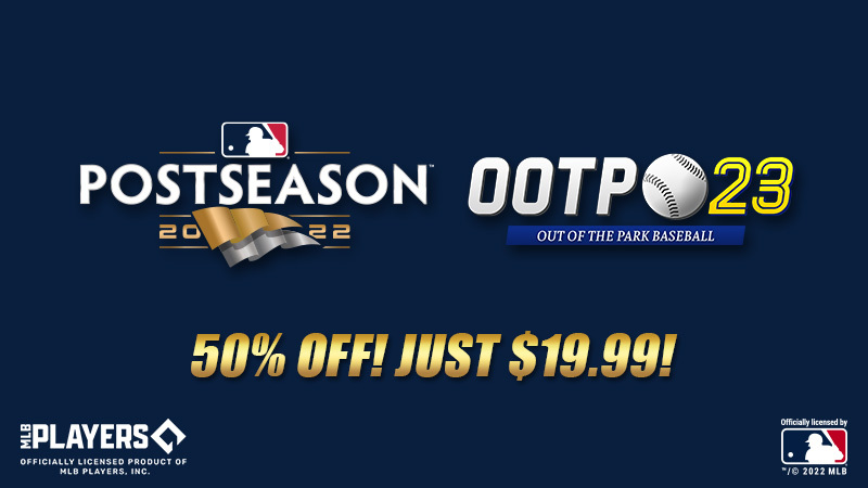 Out of the Park Baseball 23 - OOTP 23 is on sale for the World Series Sale! 50% off - just $19. ...