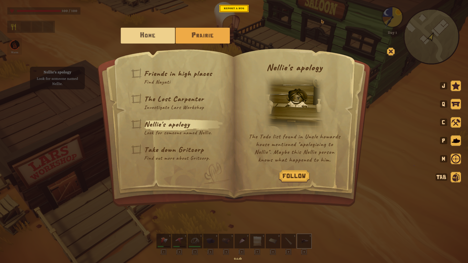 Removed leftover barn behind the house