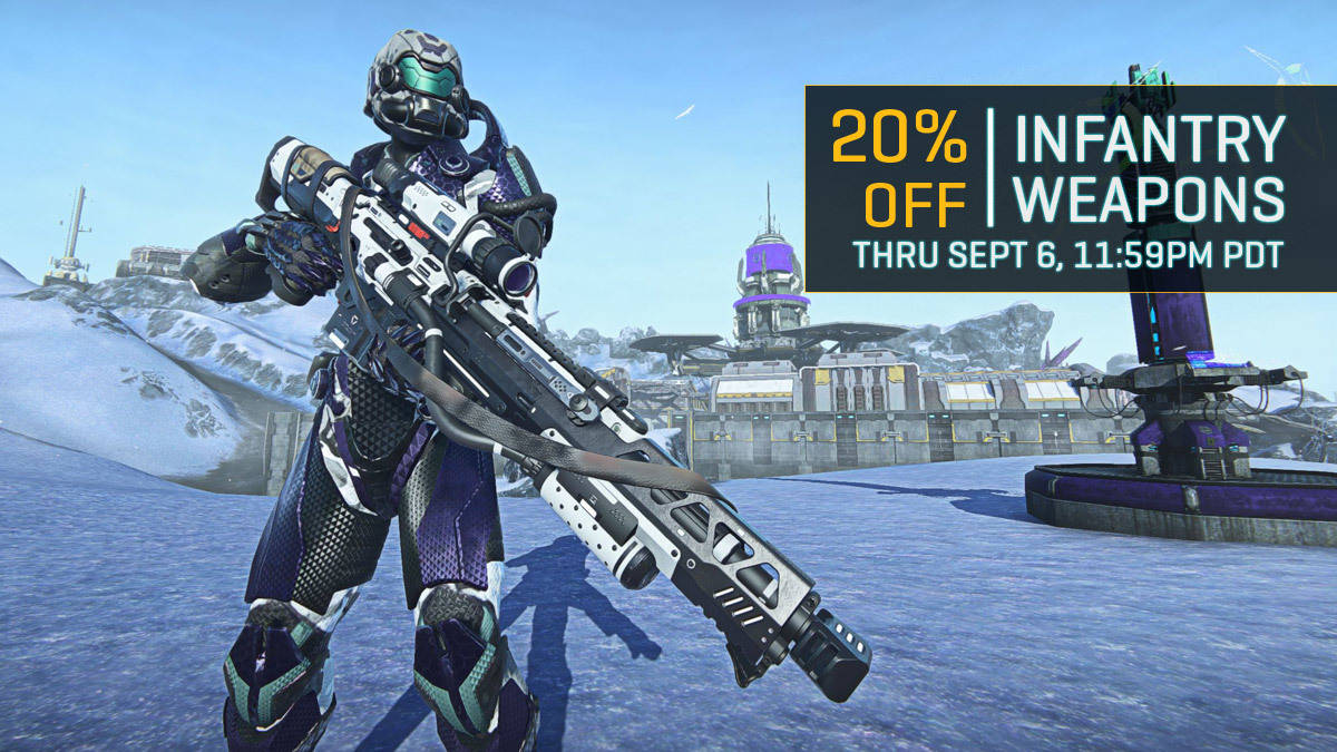 Today through September 6th get weapons at a discount.