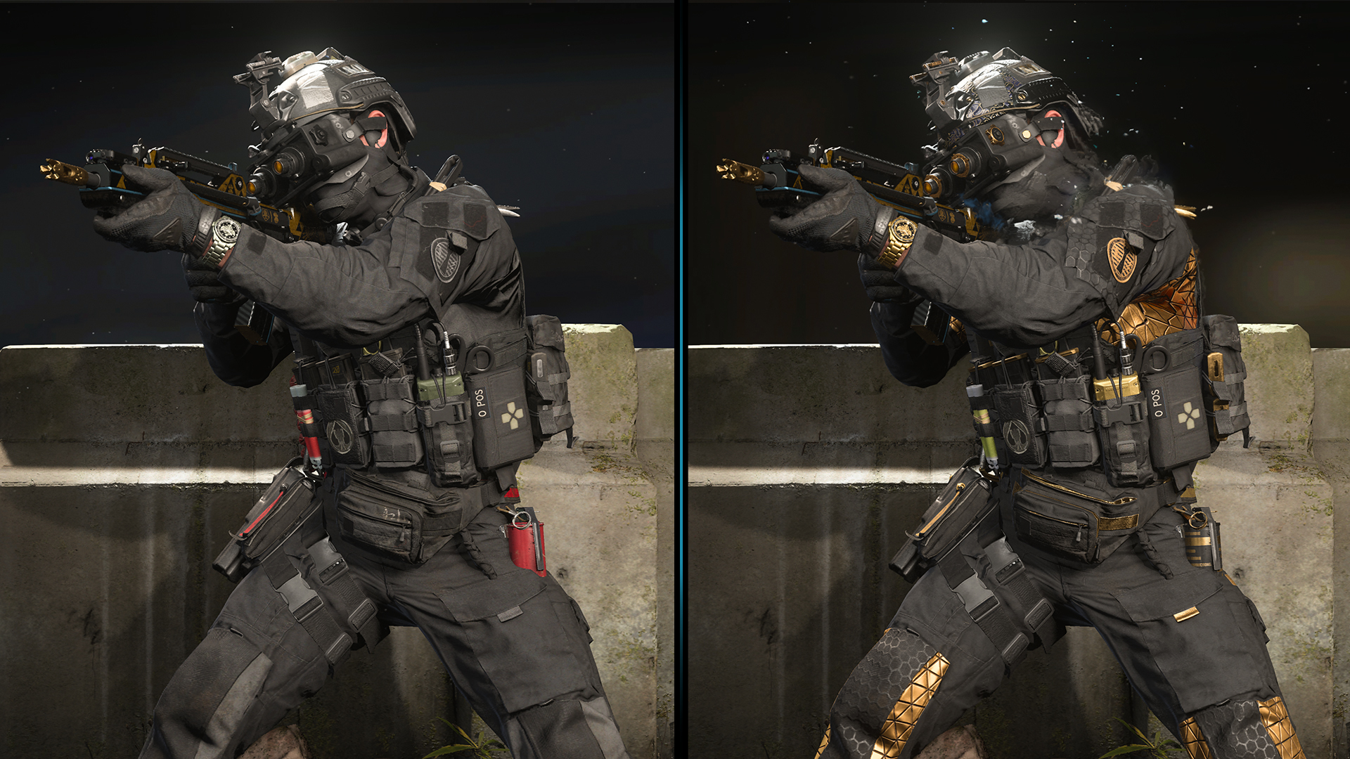 Commander Graves deploys in his classic all-black Shadow Company gear ...