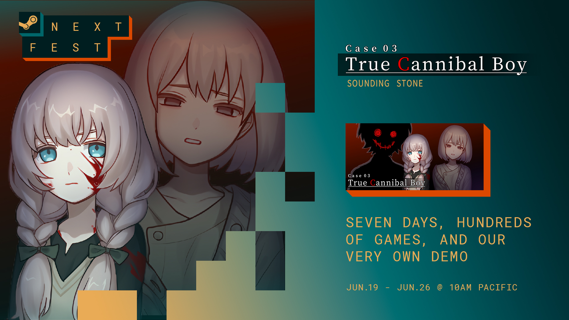 We've published the demo of Case 03: True Cannibal Boy for the Steam Nest Fest.