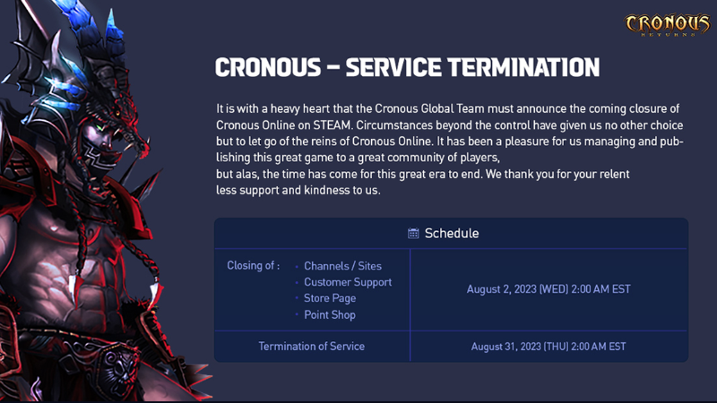 Cronous Online - [Announcement of Cronous English Version and ...