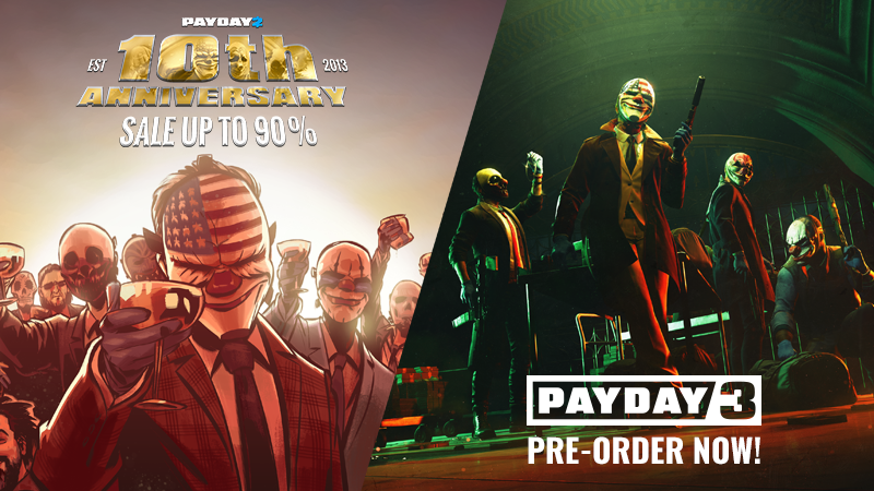 Deep Silver - PAYDAY 2: 10th Anniversary Sale - Steam News