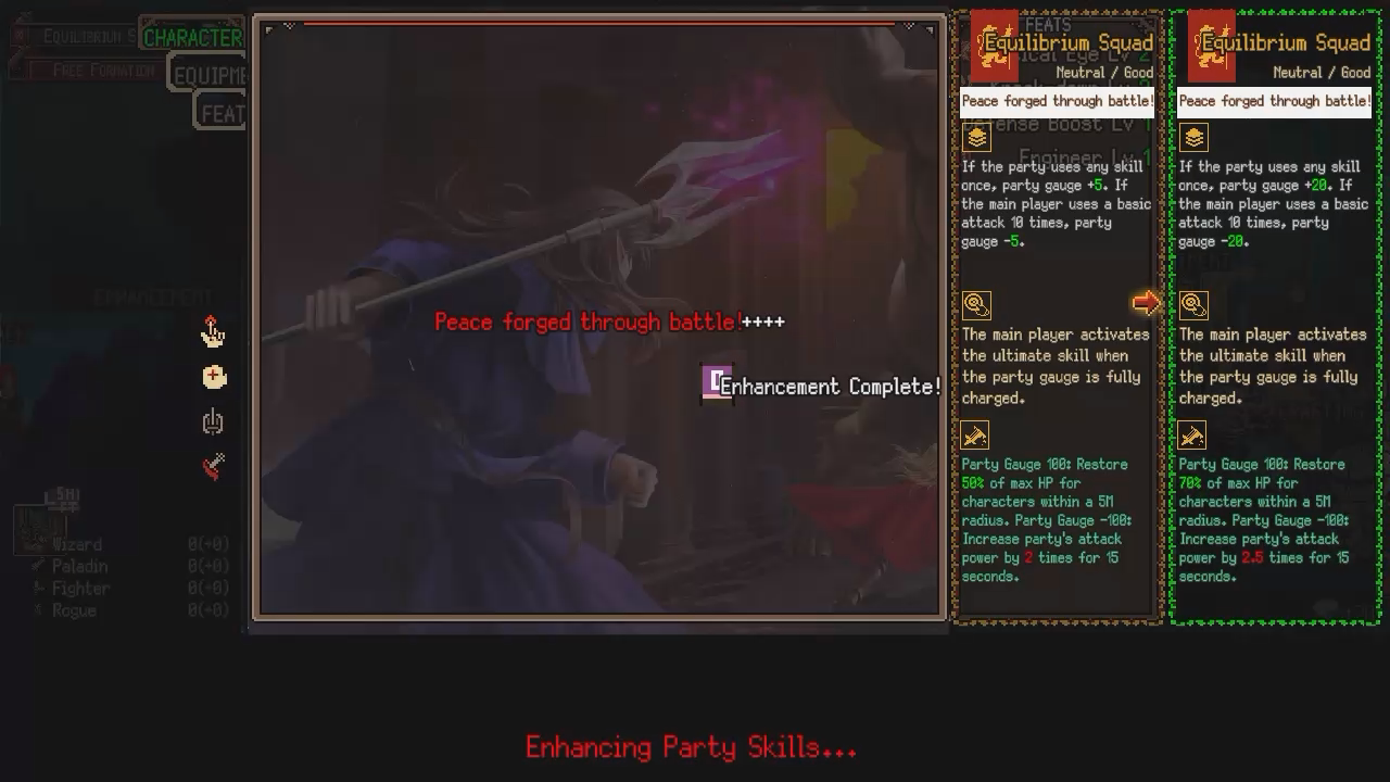 Enhance the party skills that activate when the party gauge is filled.