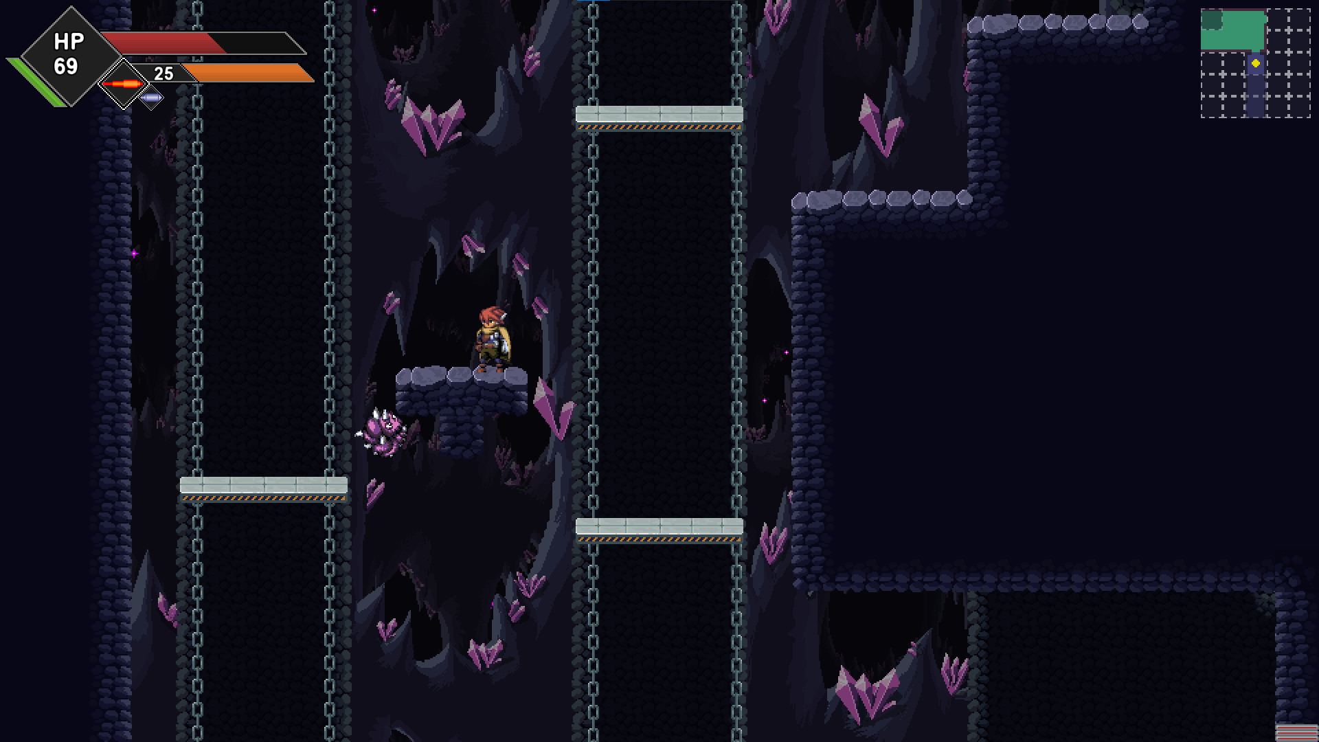 There's a continuous line of platforms attached to these chains. You ...