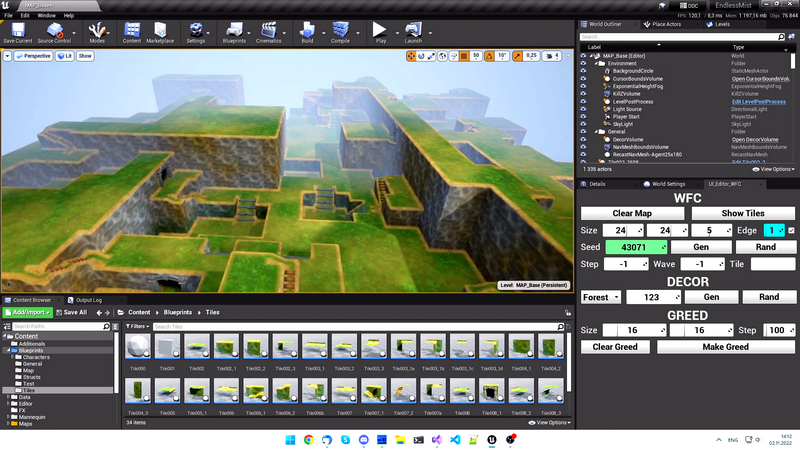 Steam :: Eternal Mist :: Working with Wave Function Collapse in Unreal Engine.