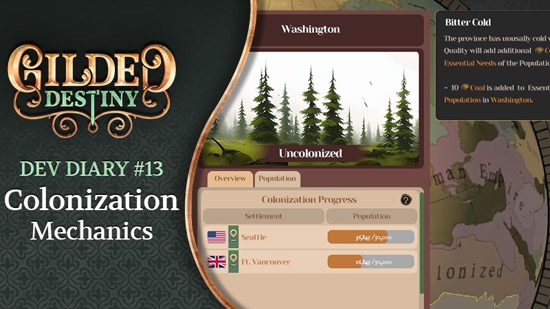 Gilded Destiny - Dev Diary 13 - [VLOG] Colonization Mechanics - Steam News