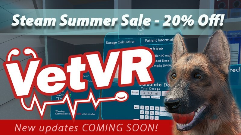 VetVR Veterinary Simulator - STEAM SUMMER SALE - Steam News
