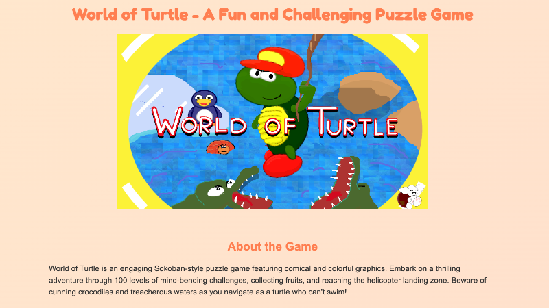 World of Turtle - World of Turtle's website - Steam News