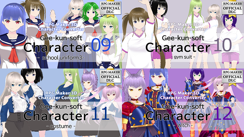 RPG Maker 3D Character Converter - Four new VRM assets series are now ...