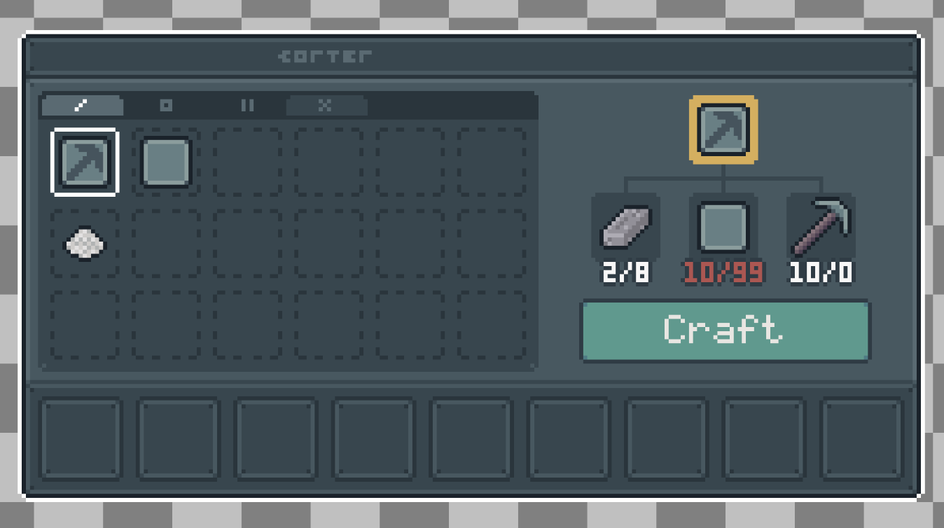 the original crafting interface straight outta APICO