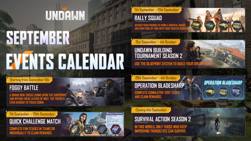 Undawn - Upcoming Events in September. - Steam News
