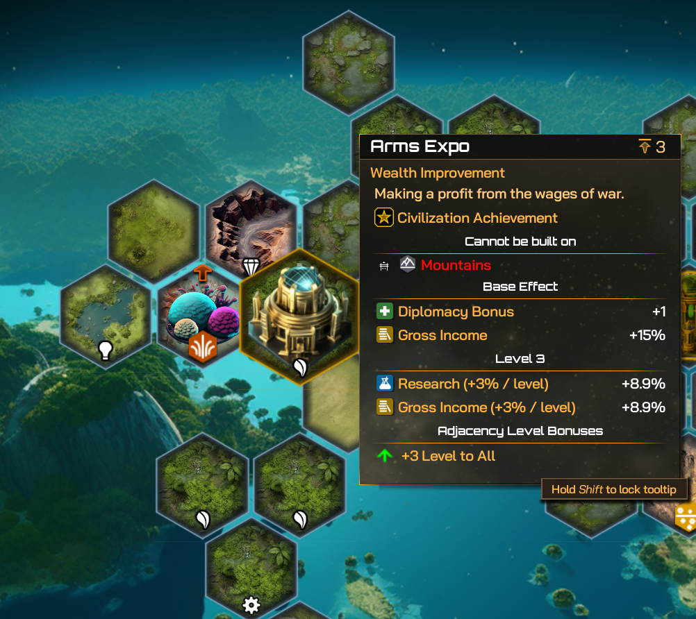 But the Drath have another unique Improvement too, the Arms Expo, a ...