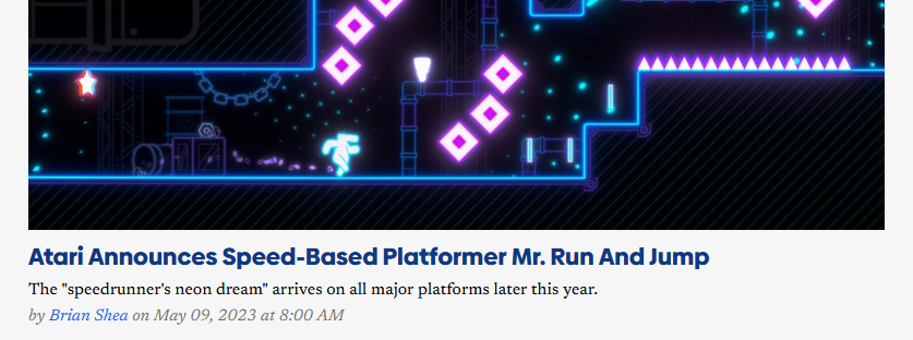 Game Informer - Atari announces speed based platformer Mr Run and Jump