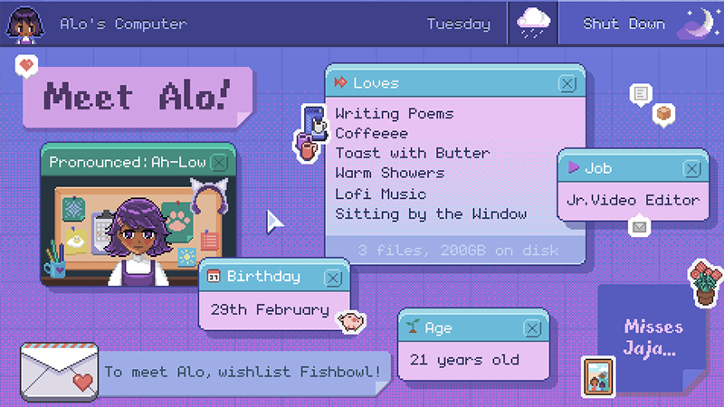 Fishbowl - Fishbowl: Meet our main character Alo! - Steam News