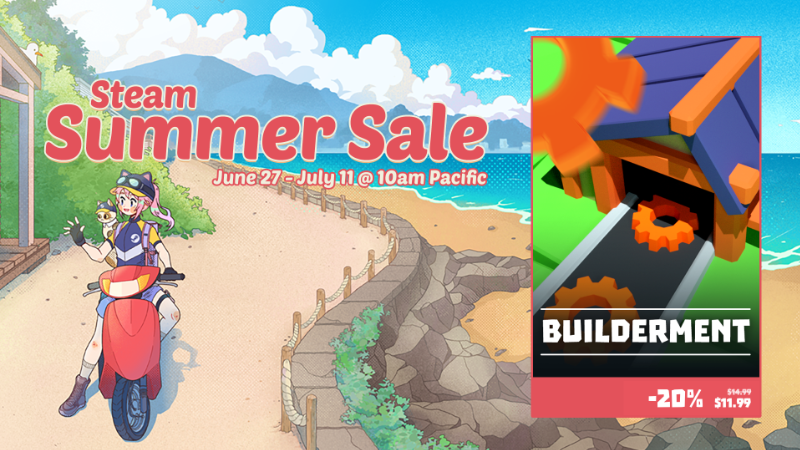Builderment - Kick off your summer with Builderment on sale! - Steam News