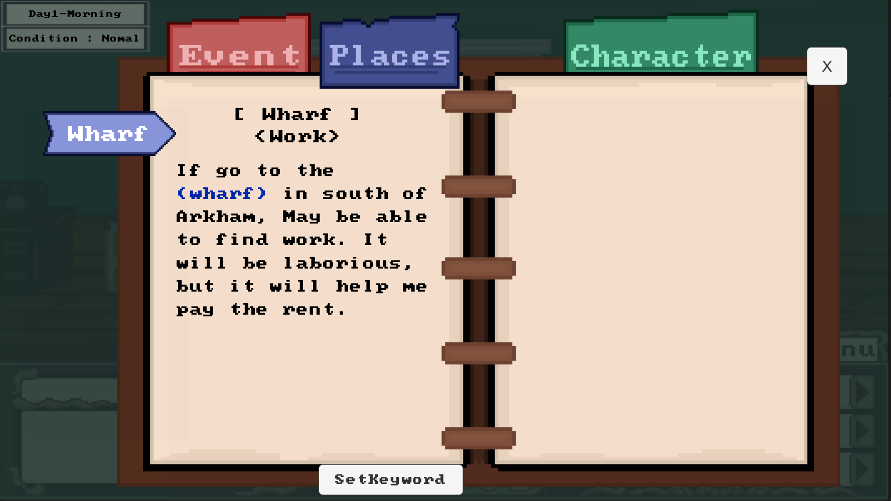 In addition to simply viewing the information, the keyword selection ...