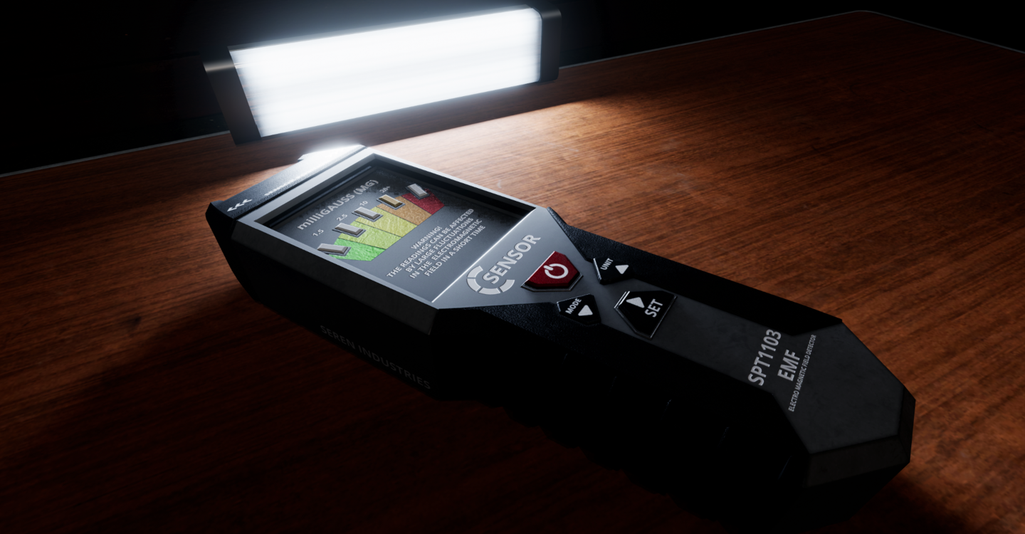 Unlike Other ghost hunting games, the EMF Reader Acts like a Spirit Box ...