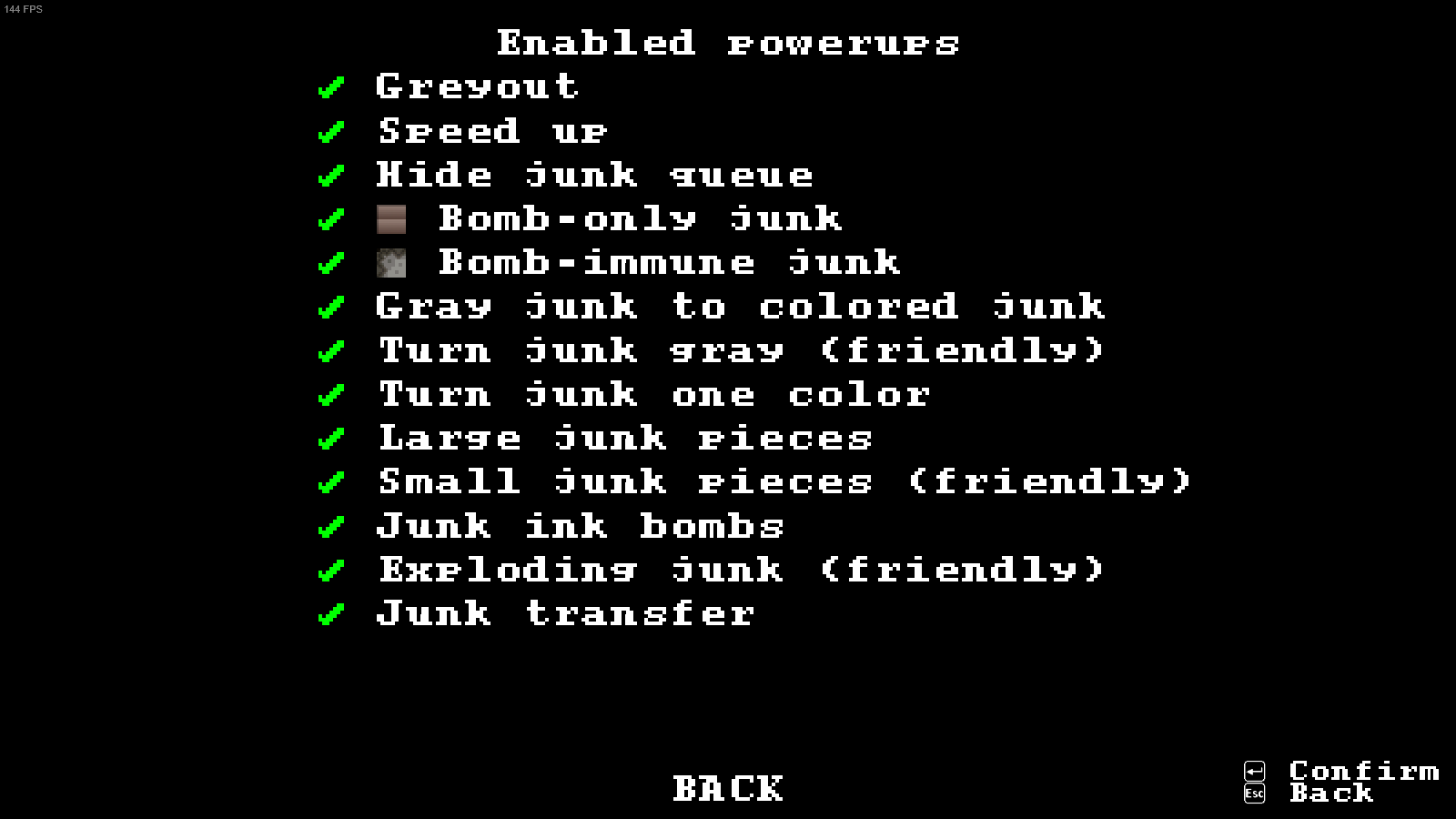Here's a quick rundown of each powerup in the list: