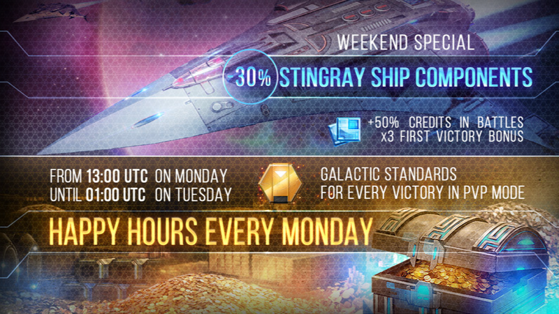 Steam :: Star Conflict :: 30% off Stingray ship components! Experience bonuses!