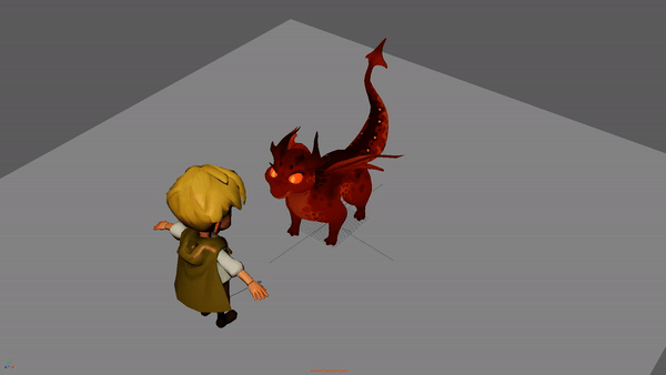 Water dragon - jumping on a trampoline