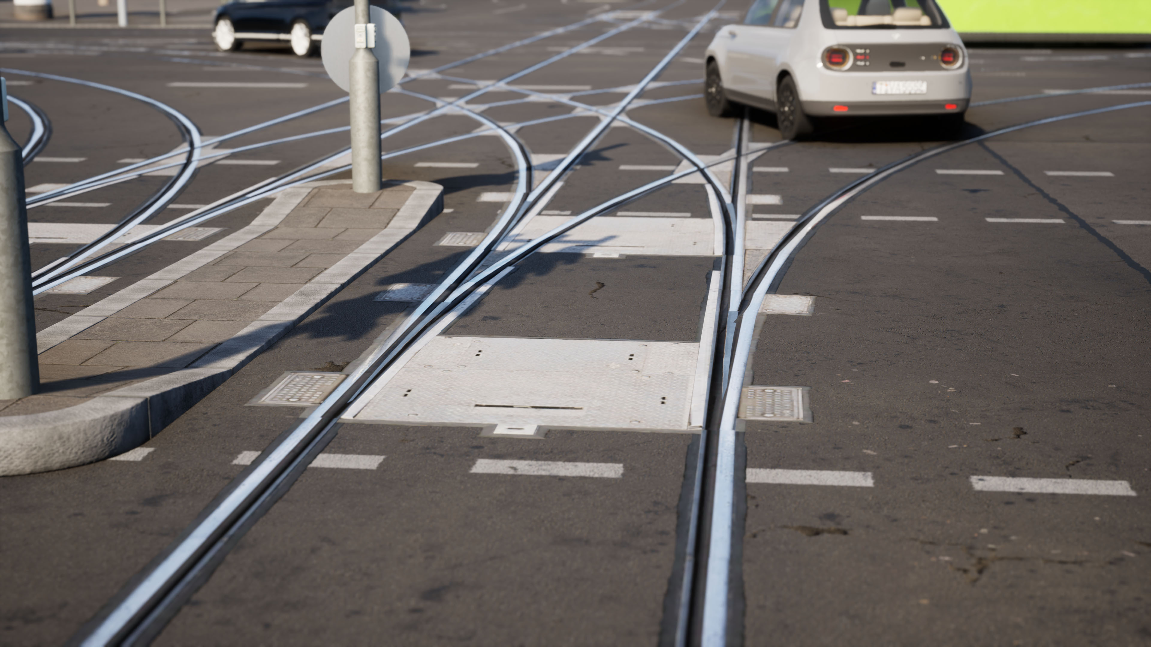To solve the intersection problem, we used two consecutive switches ...
