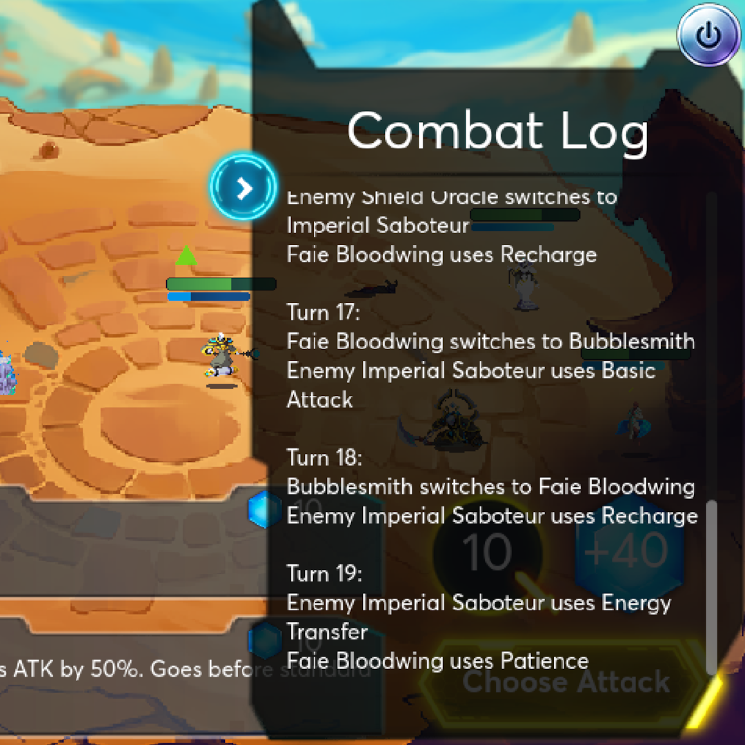 - New COMBAT LOG for easy reference during battle!