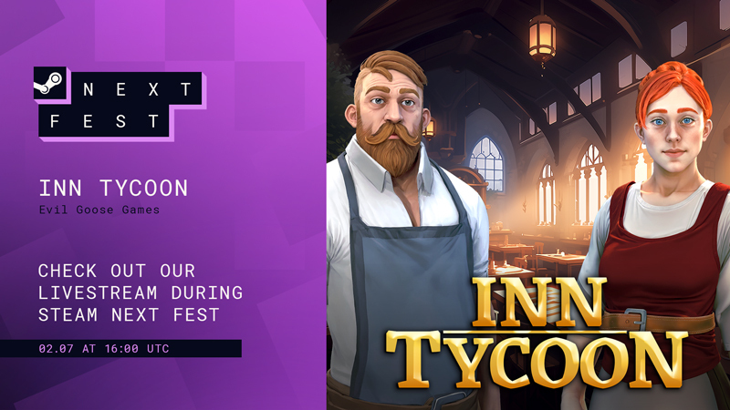 Inn Tycoon - Join us for Live Stream of the Inn Tycoon! - Steam News
