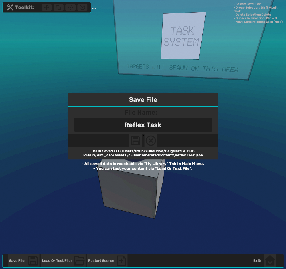 Users can now save, load, delete, and modify their work in the editor, giving them greater ...