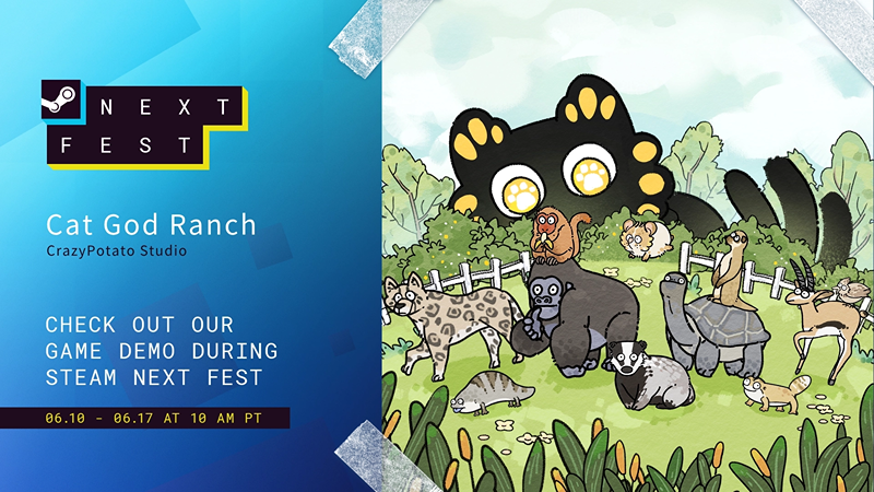 Cat God Ranch - Cat God Ranch: Steam Next Fest Livestream #2! - Steam News