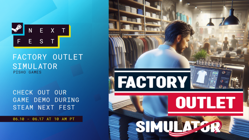 Factory Outlet Simulator - Next Fest Dev Stream - Steam News