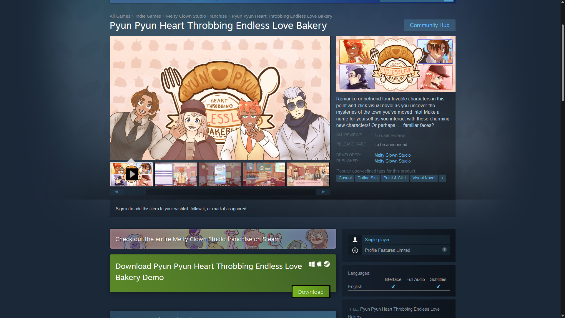 Steam Community :: Pyun Pyun Heart Throbbing Endless Love Bakery