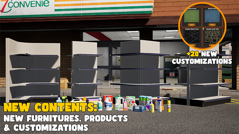Mini-Market Simulator VR - New Furnitures, Prooducts and Customizations ...