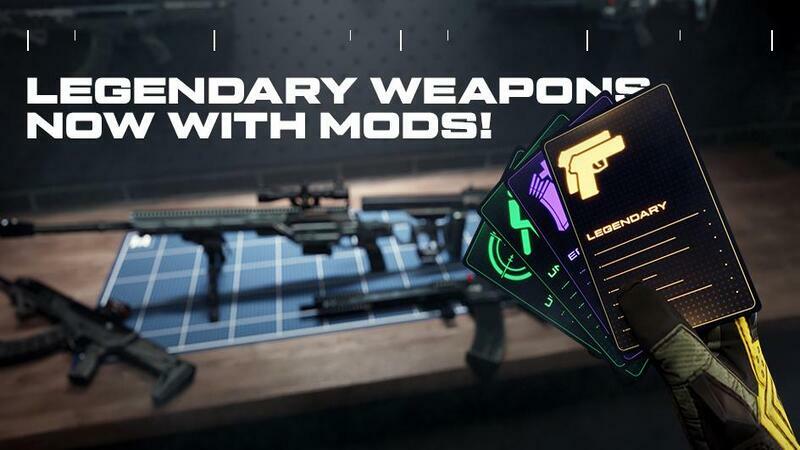 Warface: Clutch - Legendary Weapons Now with Modifications - Steam News