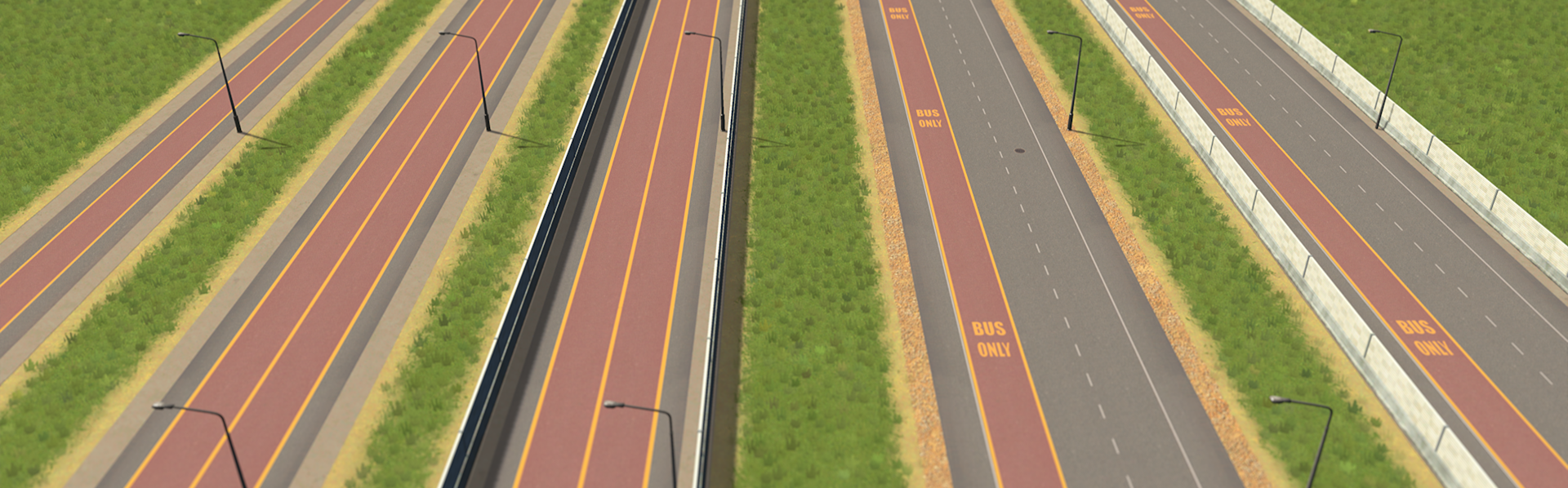 Build a bus rapid transit system using the new highways