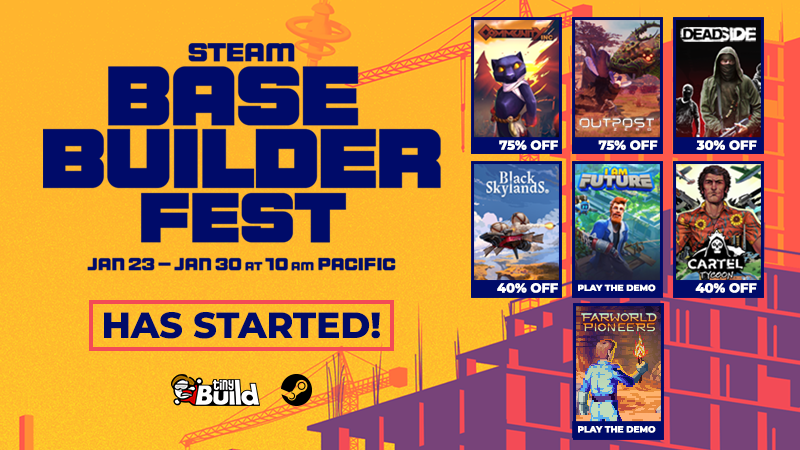 tinyBuild - Join us for the STEAM BASE BUILDER FEST! - Steam News