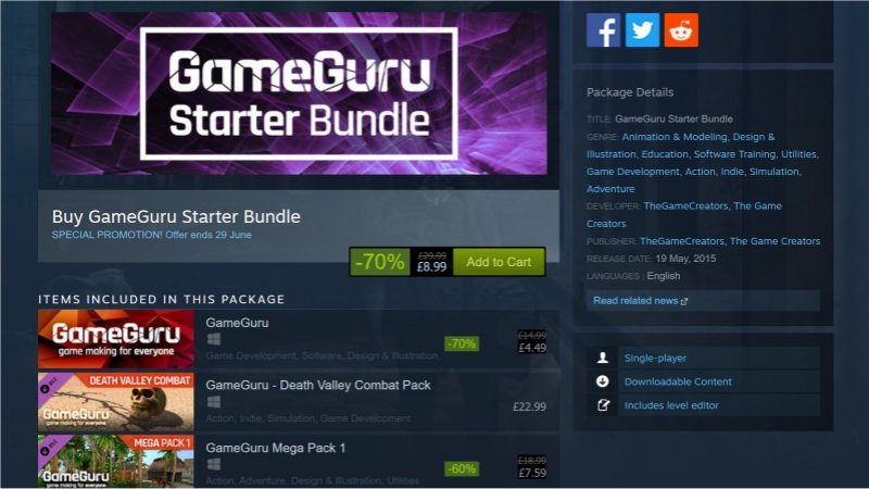 GameGuru Classic - GameGuru Starter Bundle is on promotion! - Steam News
