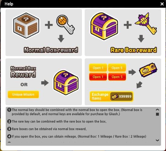 Grace's Unique Treasure Box Reward List